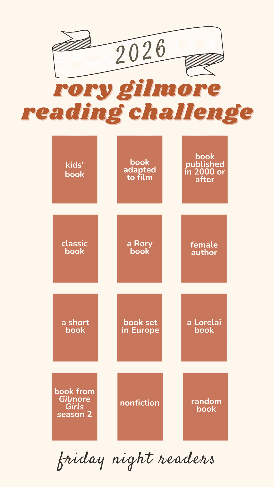 2026 Rory Gilmore Reading Challenge (+ Printable PDF Checklist)